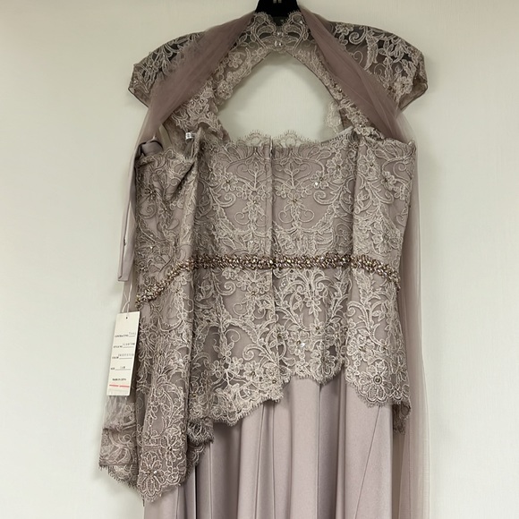 Mon Cheri | Dresses | Mon Cheri Lace Plus Size Embellished Gown | Poshmark